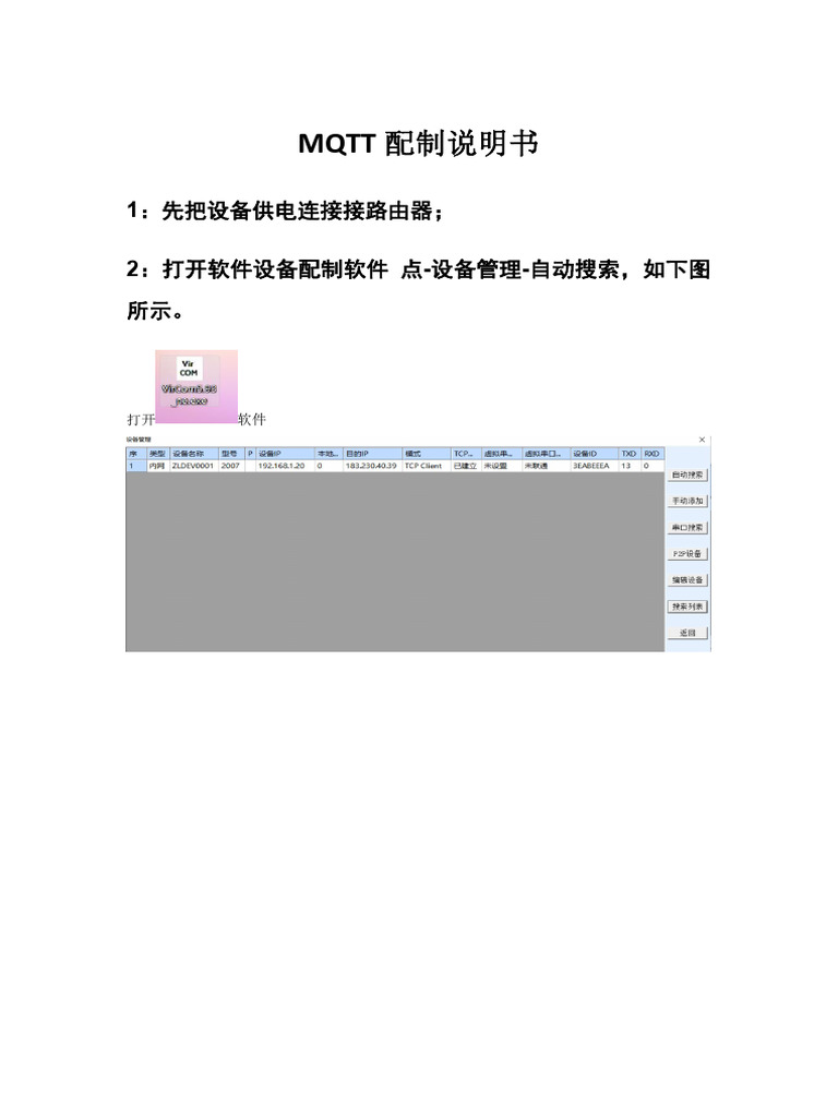 MQTT配制说明书 | PDF