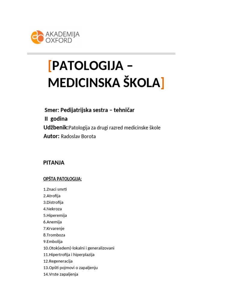 2 Patologija | PDF