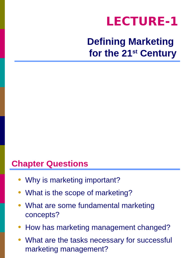 Lecture 1 - Basics of Marketing (2) | PDF