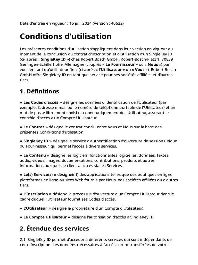 Conditions D'utilisation | PDF