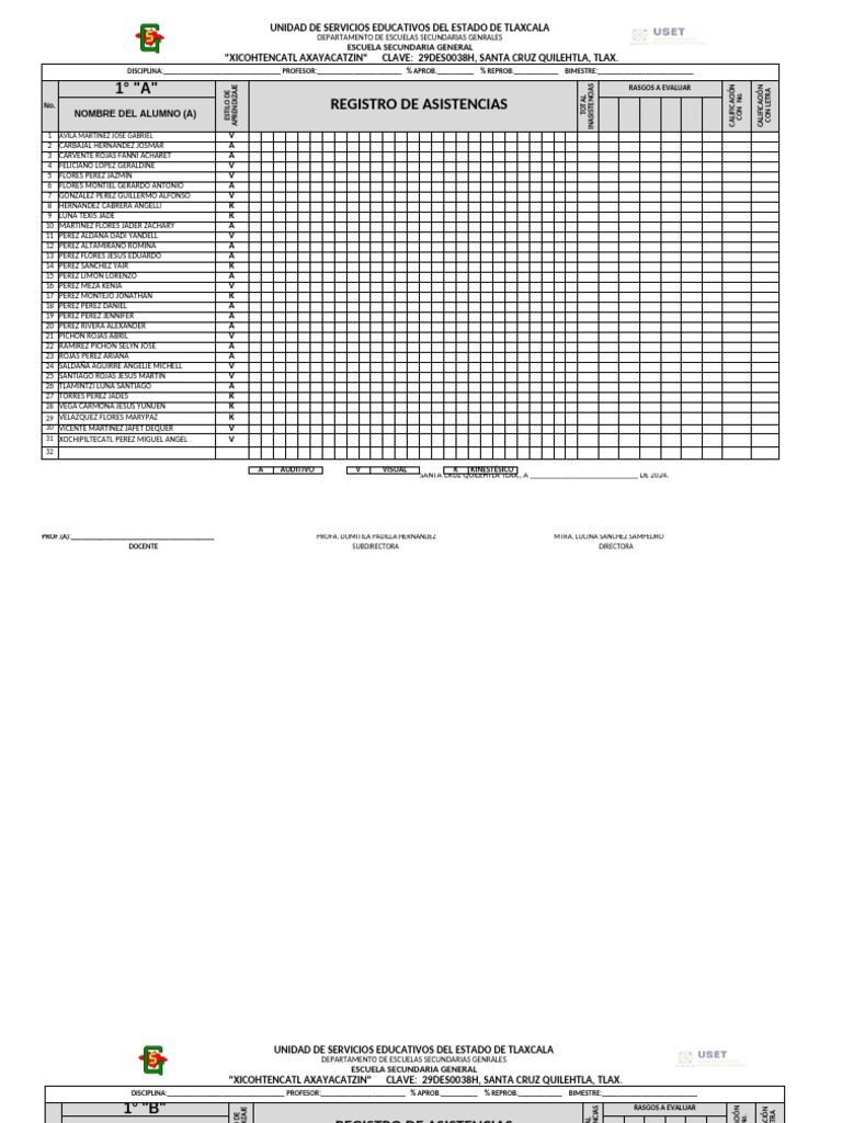 Listas 1° | PDF