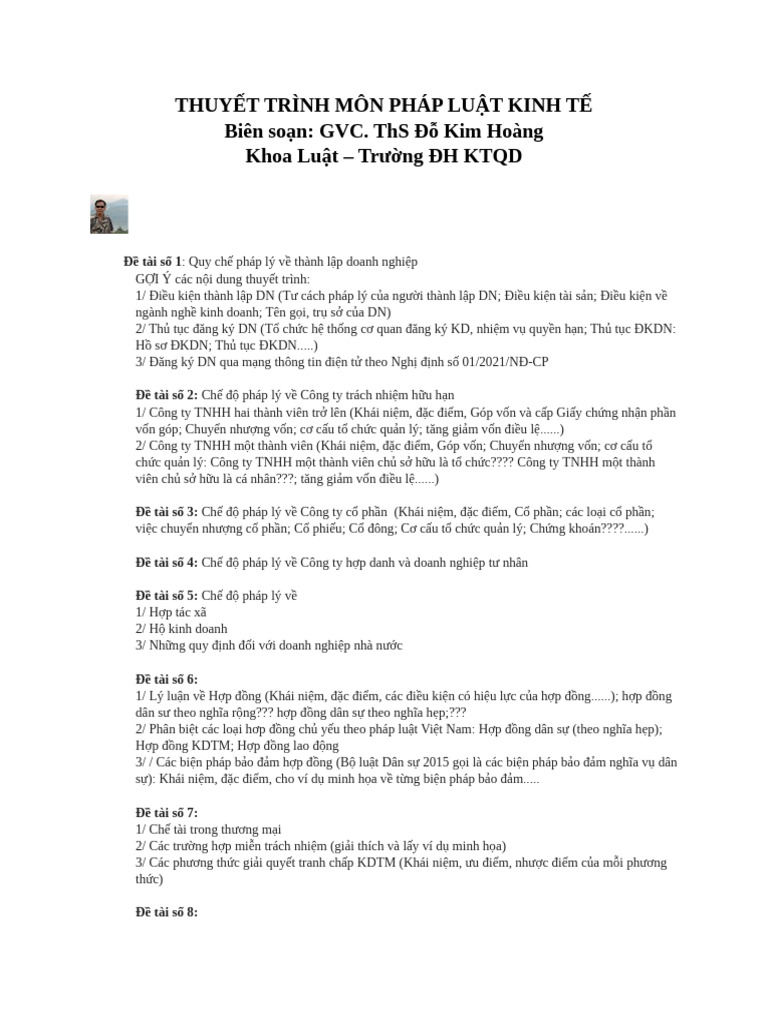 Thuyết trình PLKT | PDF