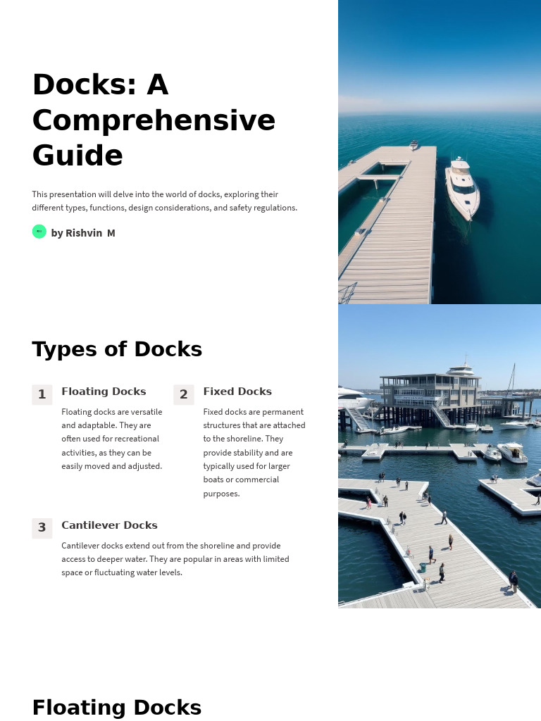 Docks A Comprehensive Guide | PDF