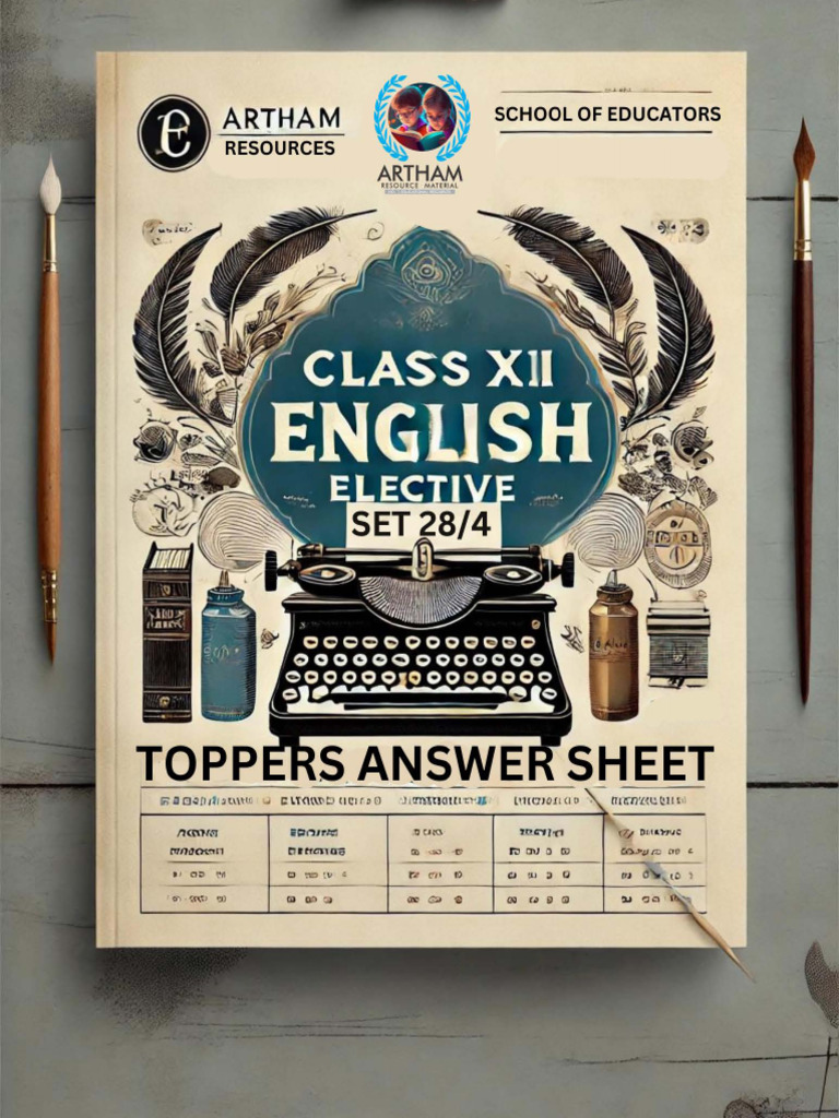 CBSE Class 12 ENGLISH Elective Toppers Answer Sheet | PDF