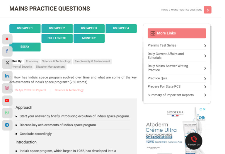 Main Answer Writing Practice 2 | PDF