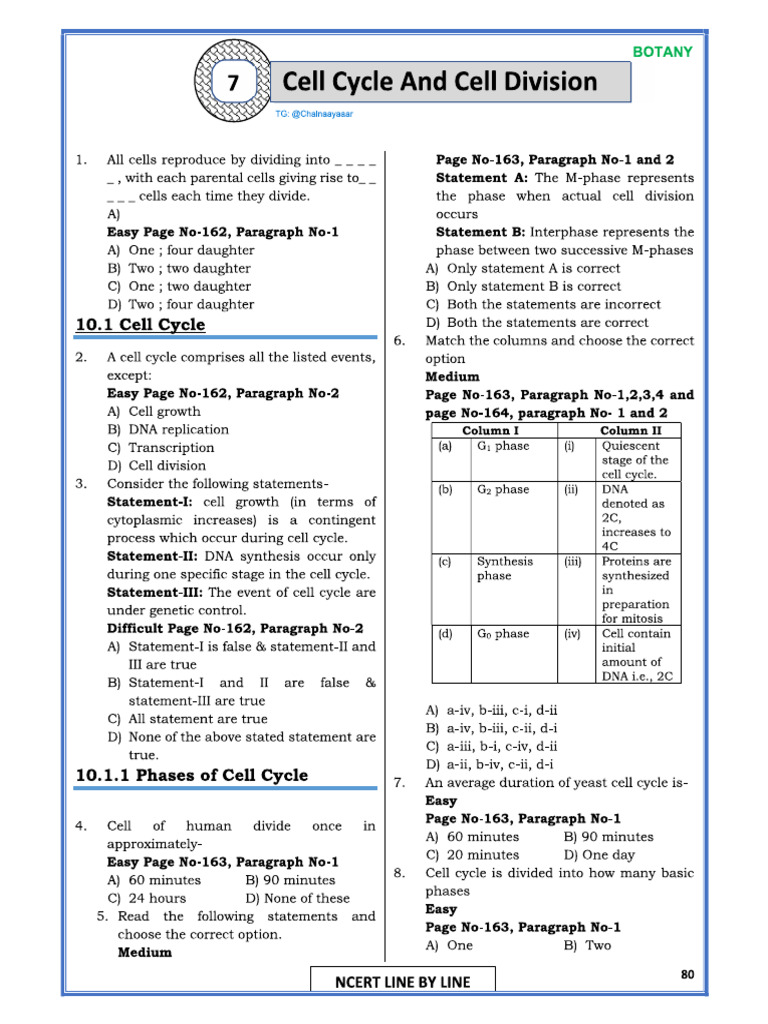 Cell Cycle and Cell Division DPP | PDF