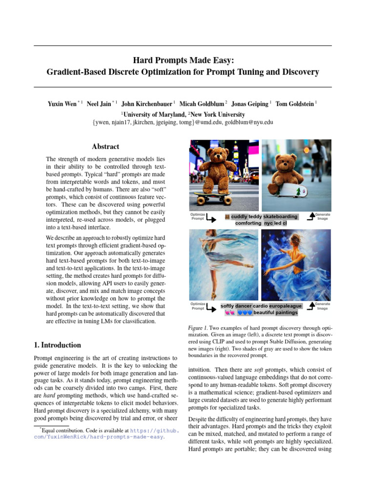 Hard Prompts Made Easy -Gradient-Based Discrete Optimization for Prompt ...