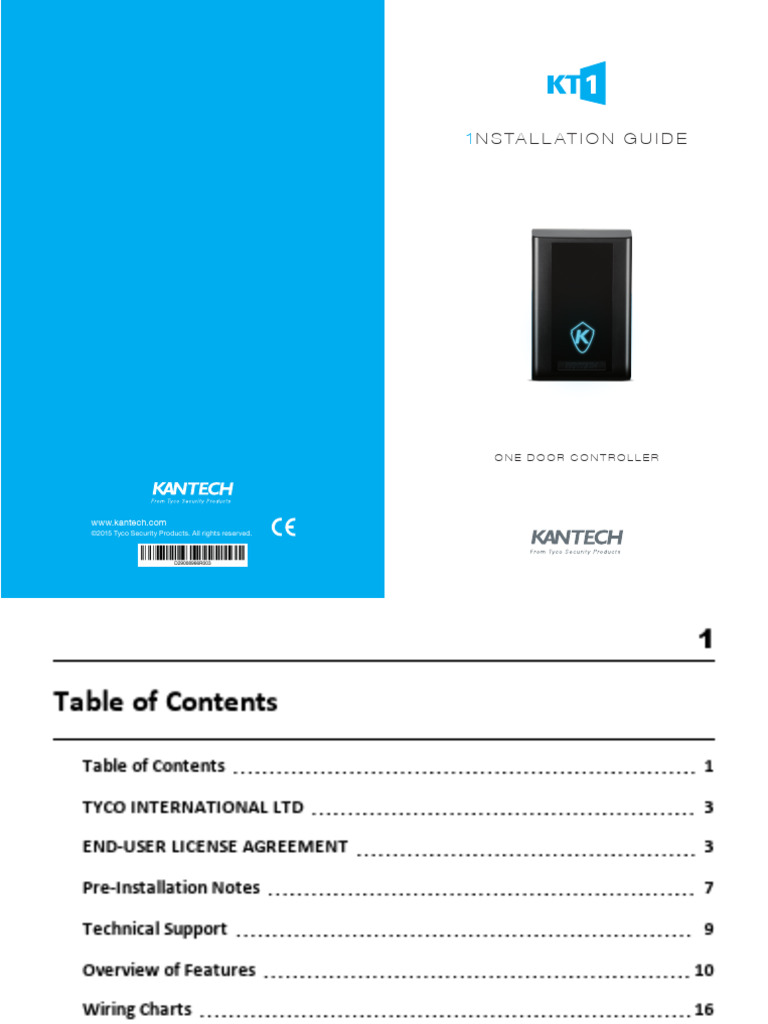 KT-1 Installation Guide R003 | PDF