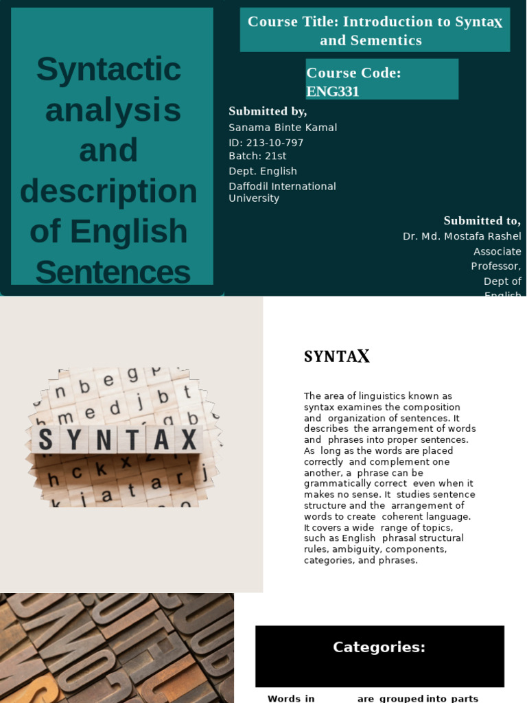Syntax Presentation | PDF