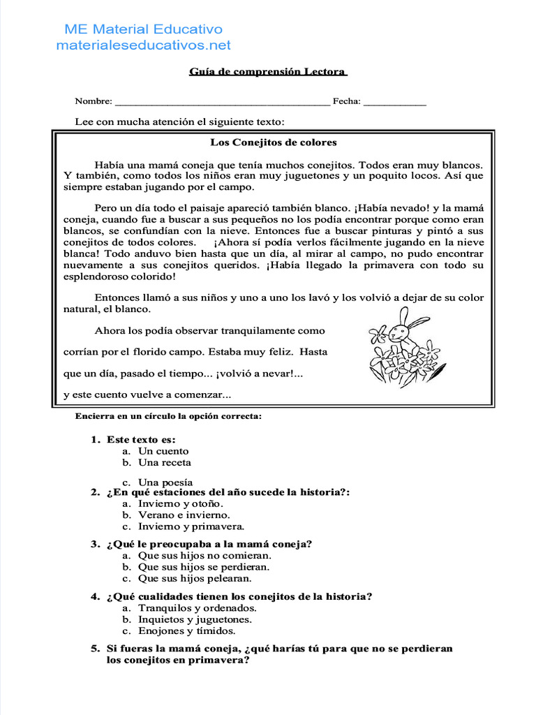 2 Lectura Fluidez 3° | PDF