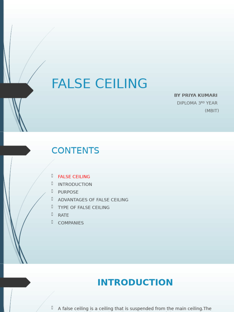 FALSE CEILING | PDF