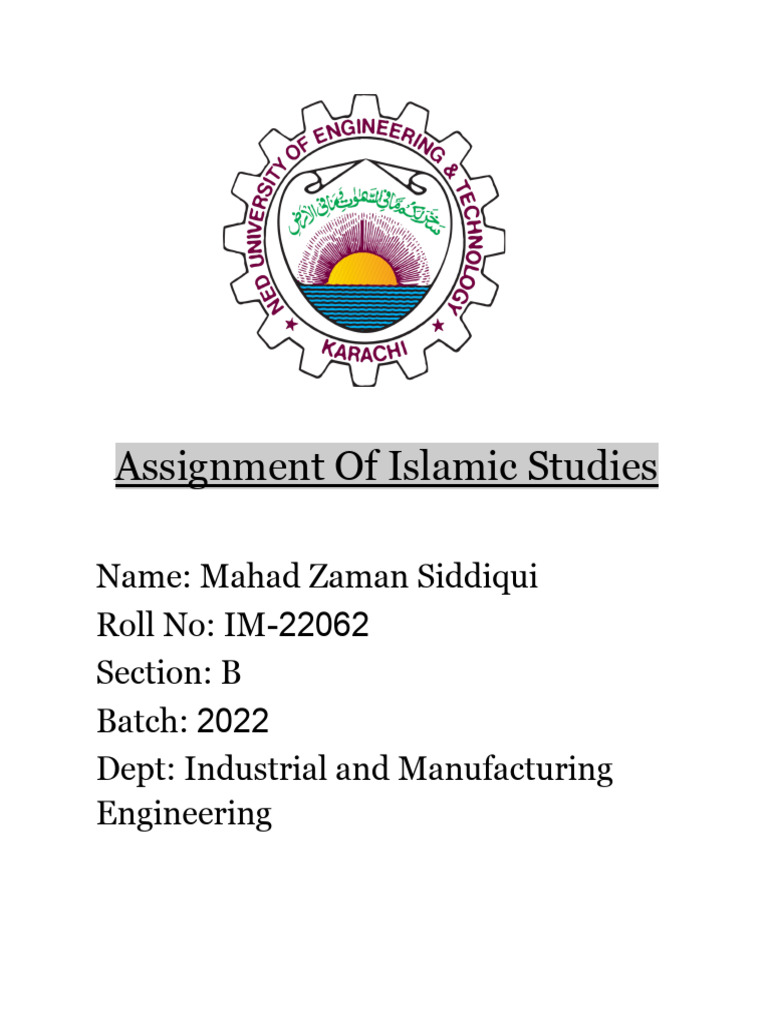 Assignment of Islamic Studies | PDF