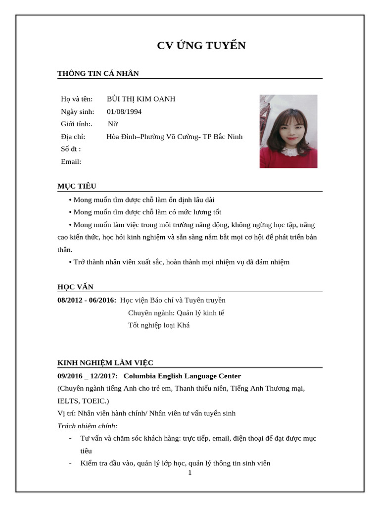 Bùi Thị Kim Oanh | PDF