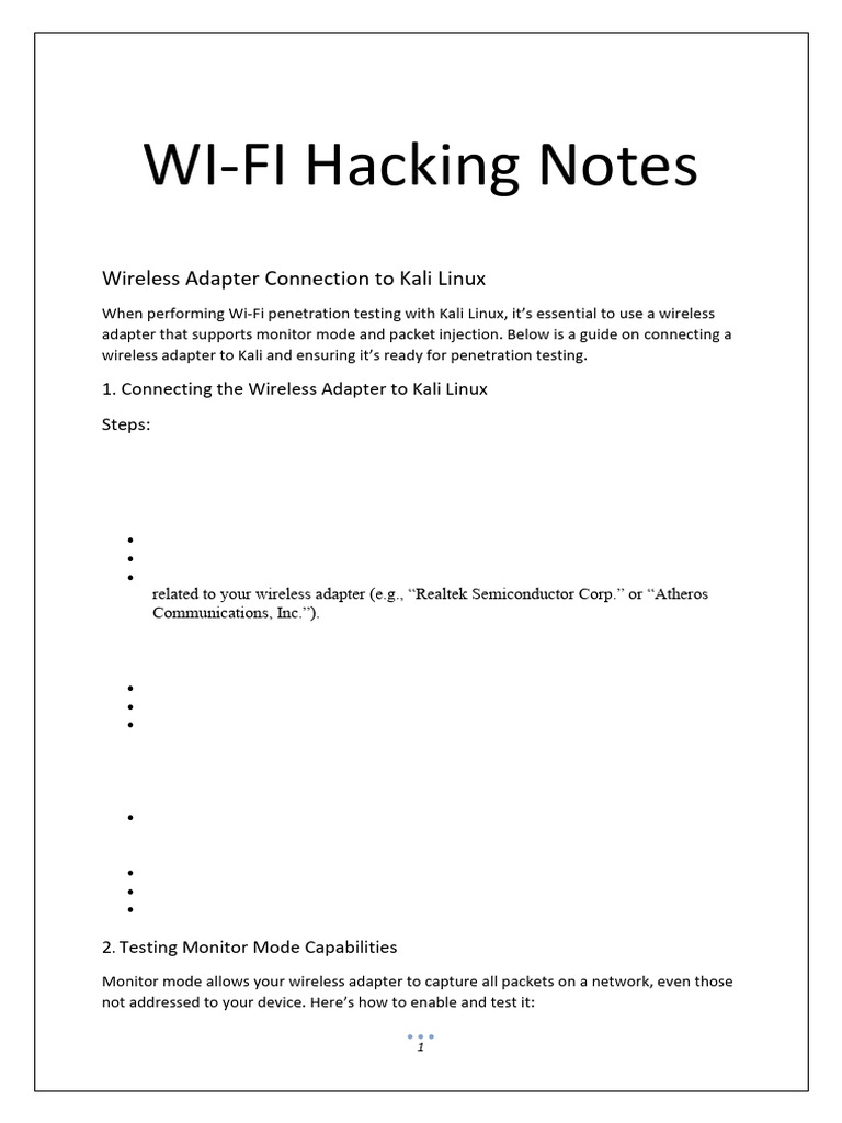 wifi_hacking_notes | PDF