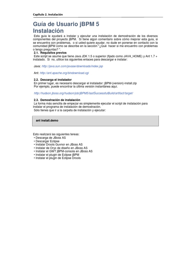 Instalacion - JBPM - 5 - Español | PDF | Vuelo salvaje | Eclipse (software)