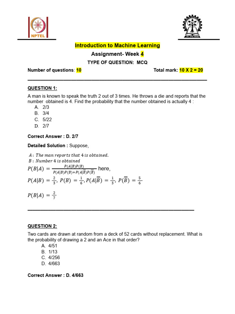 Assignment 4 Solution | PDF