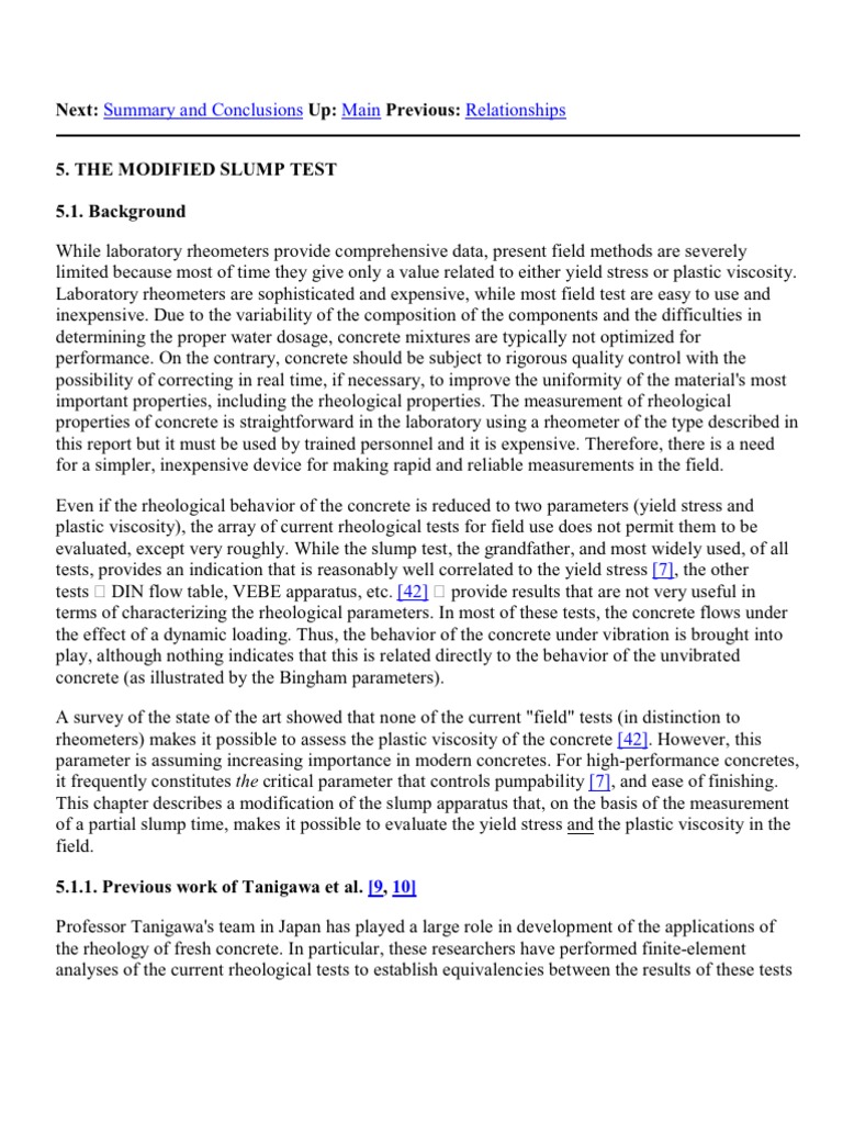 Modified Slump Test | PDF | Rheology | Viscosity