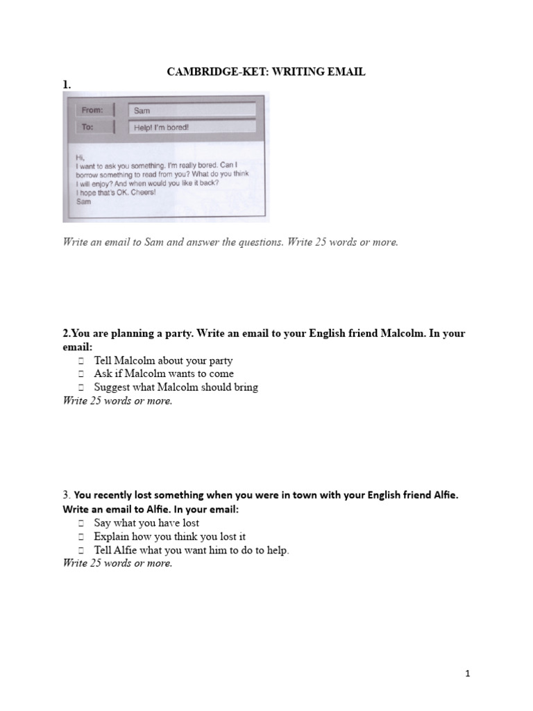 CAMBRIDGE-ket email | PDF