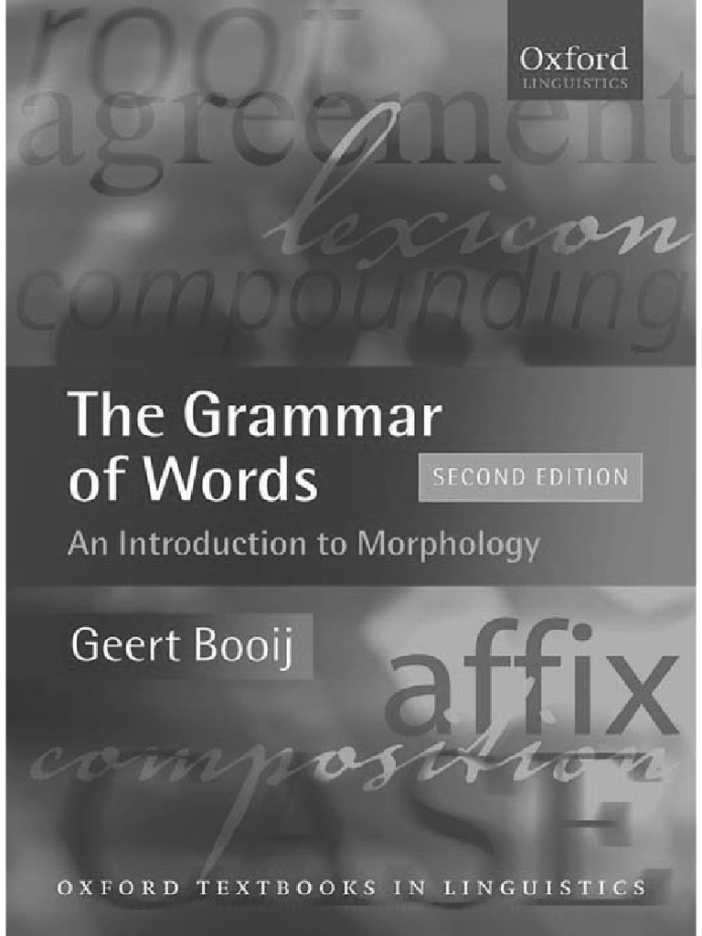 Booij (2007) Ch2 | PDF