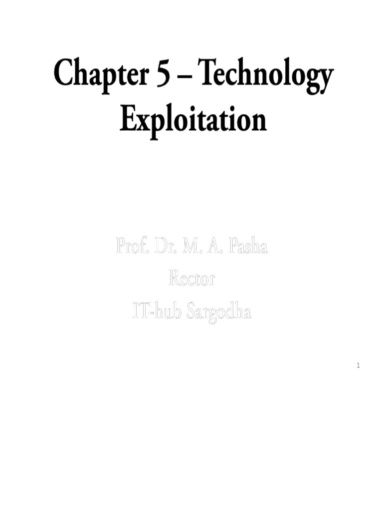 Chapter5 Technology Expoitation Slide | PDF