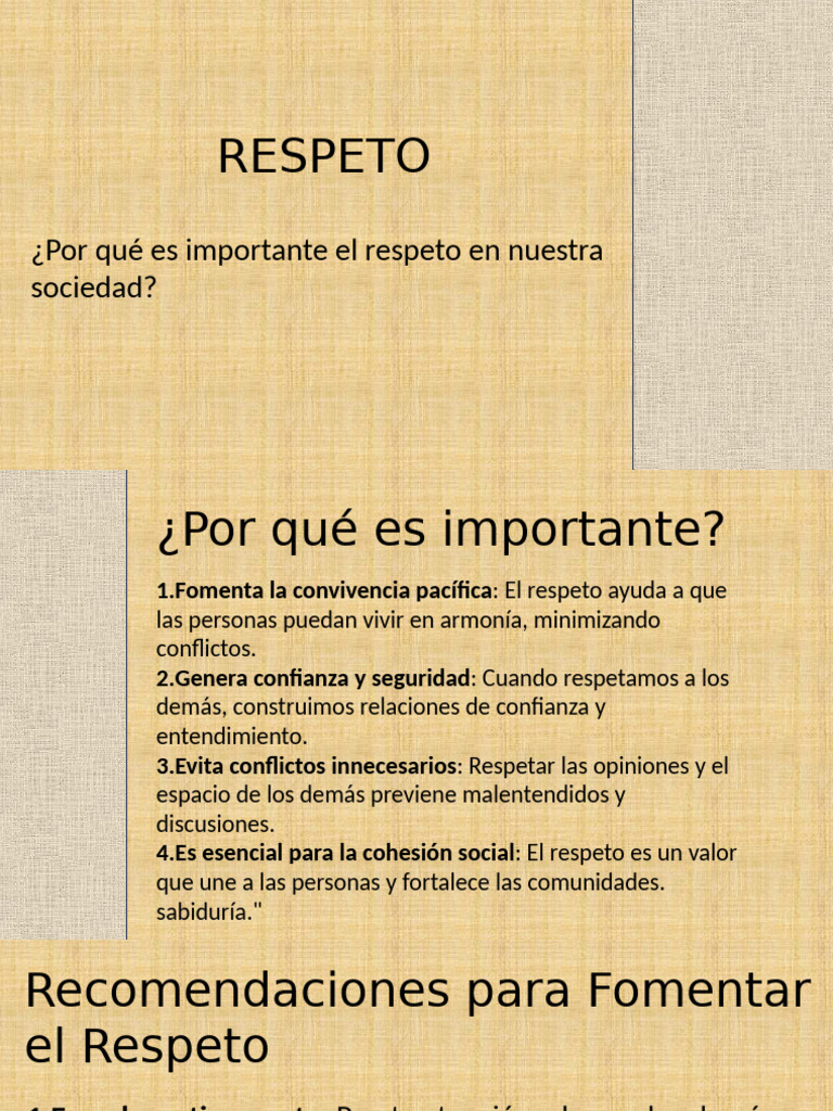 El Respeto | PDF