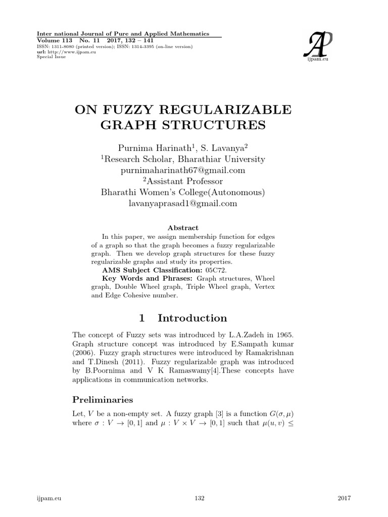 On Fuzzy Regularizable Graph Structures | PDF