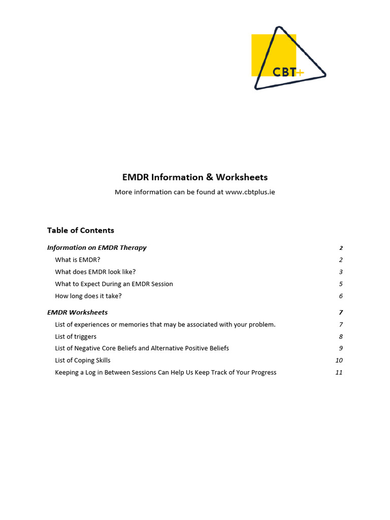 EMDR Information & Worksheets | PDF