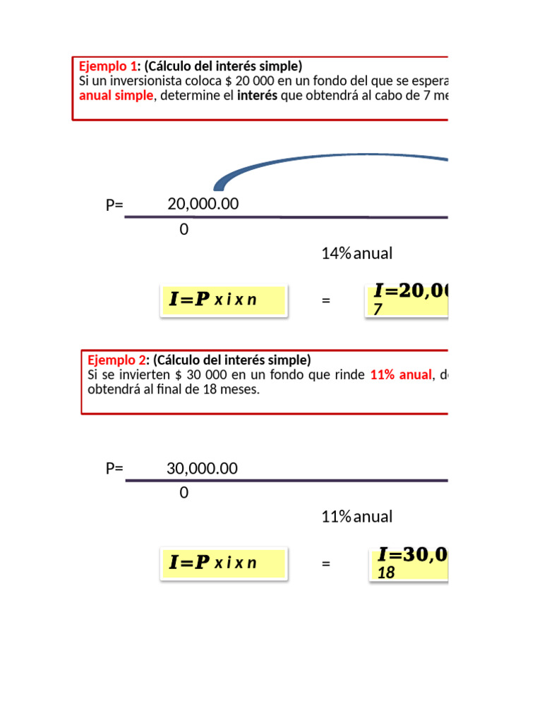 2.interes Simple (Guia de Clase) | PDF