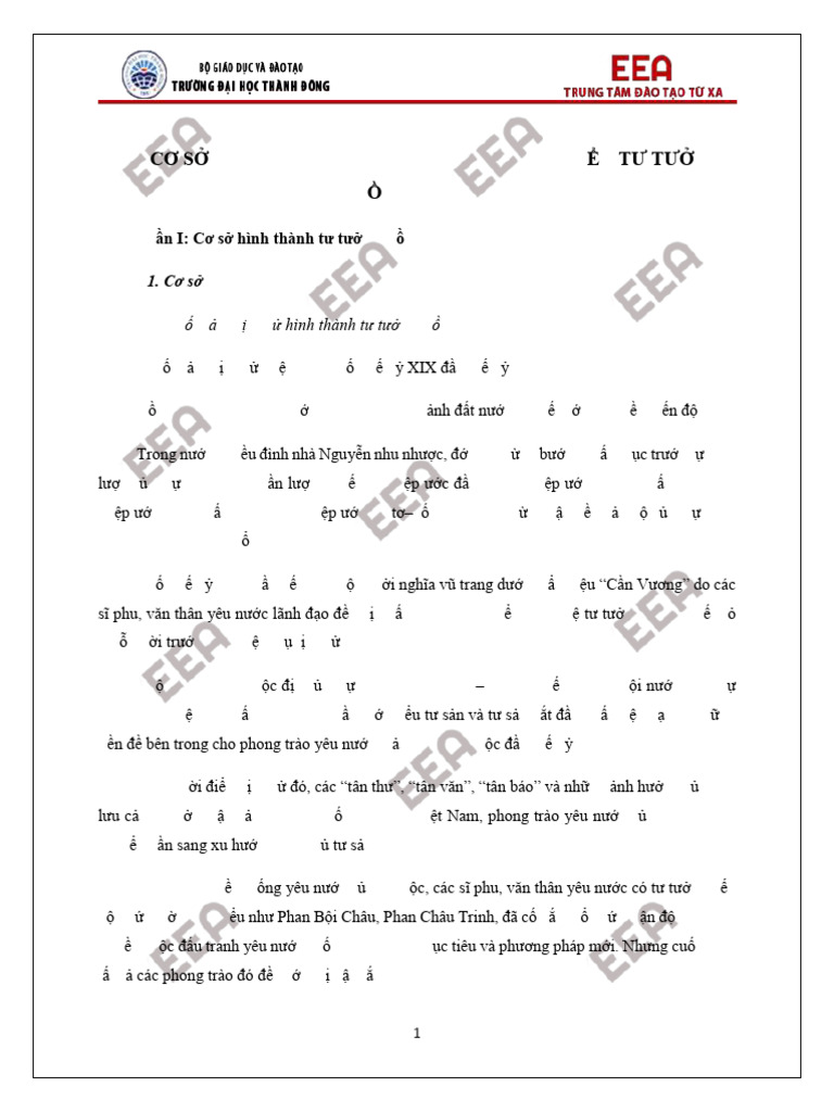 Bai1 Tutuong Hochiminh | PDF