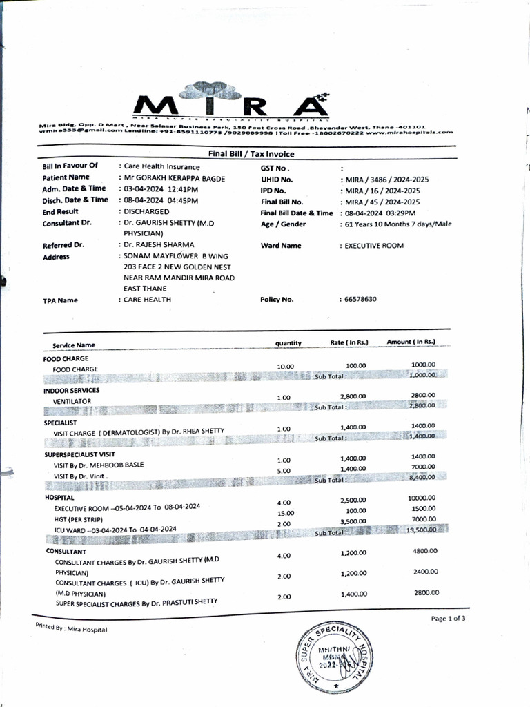 Final Bill | PDF