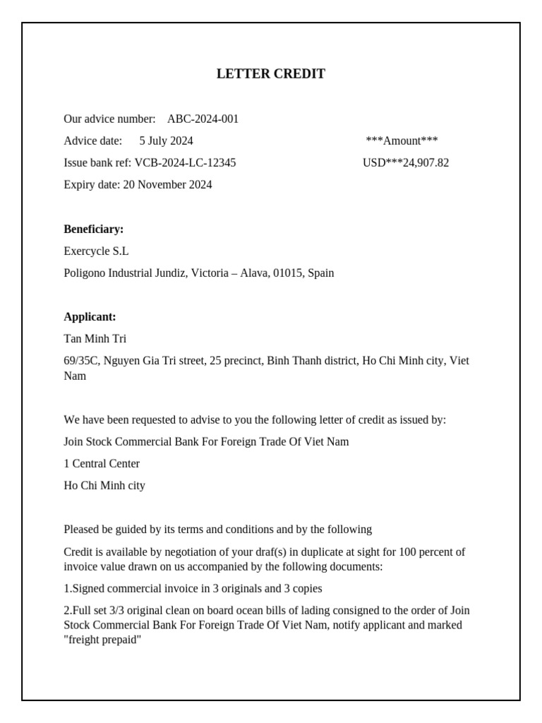 LETTER CREDIT | PDF LETTER CREDIT | PDF