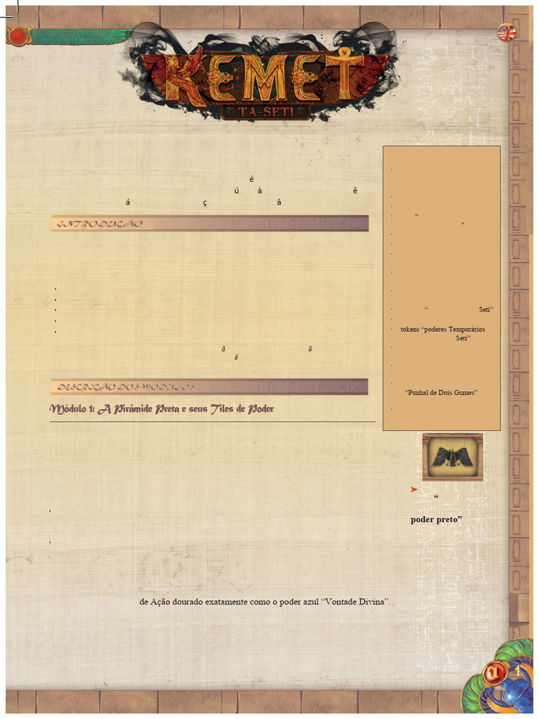 Kemet - Expansão Ta-Seti - Manual de Regras | PDF