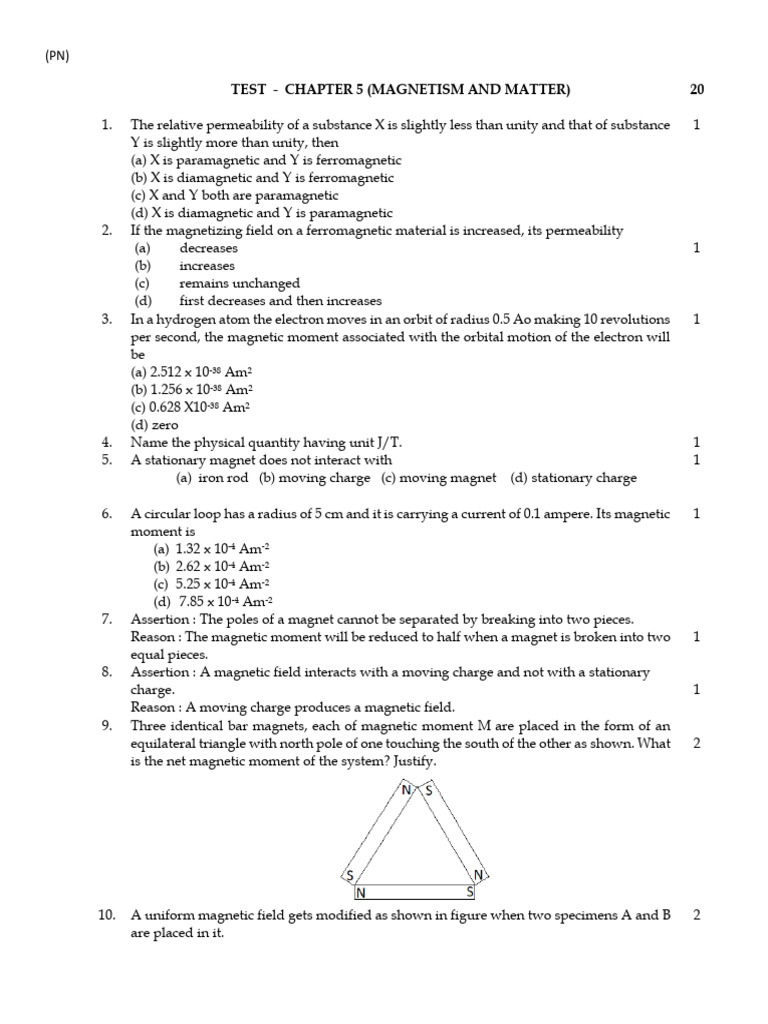 TEST - Chapter 5 | PDF