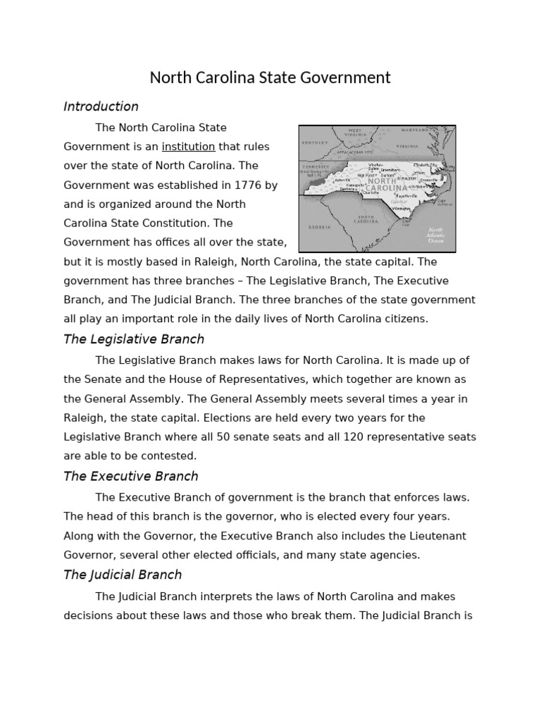 North Carolina State Government | PDF