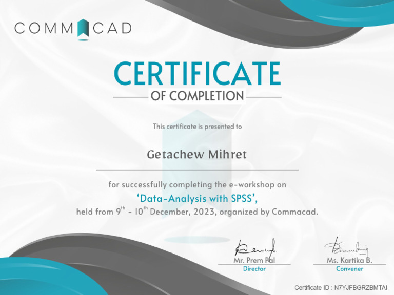 Commocad Certificate 1 | PDF