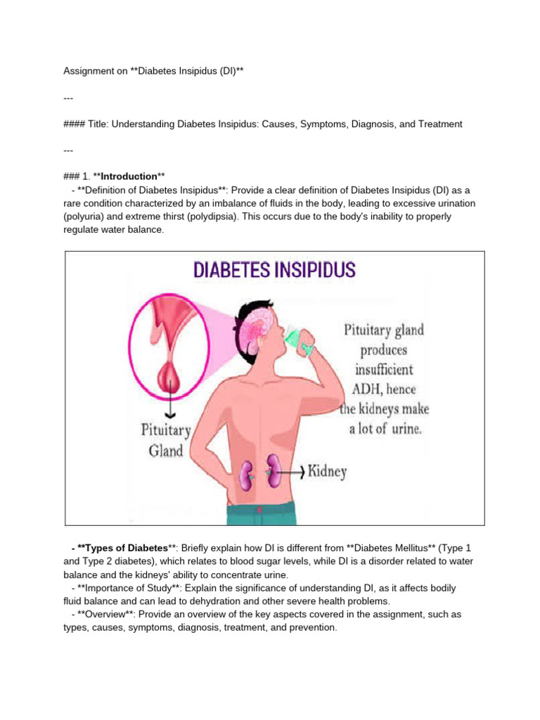 Assignment On Diabetes Insipidus (DI) | PDF