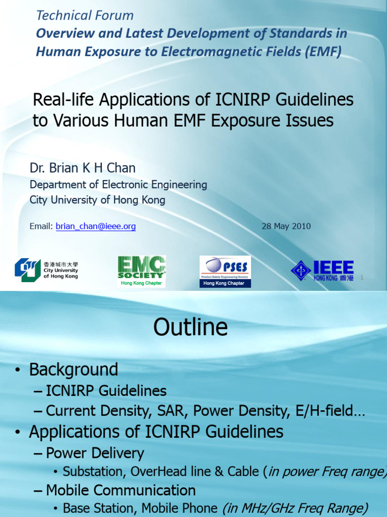 Real-Life Applications of ICNIRP Guidelines To Various Human EMF ...