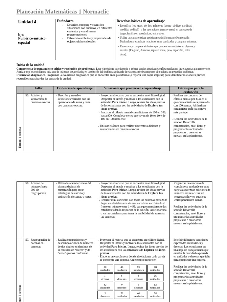 NCUP M01 U4 Plan | PDF
