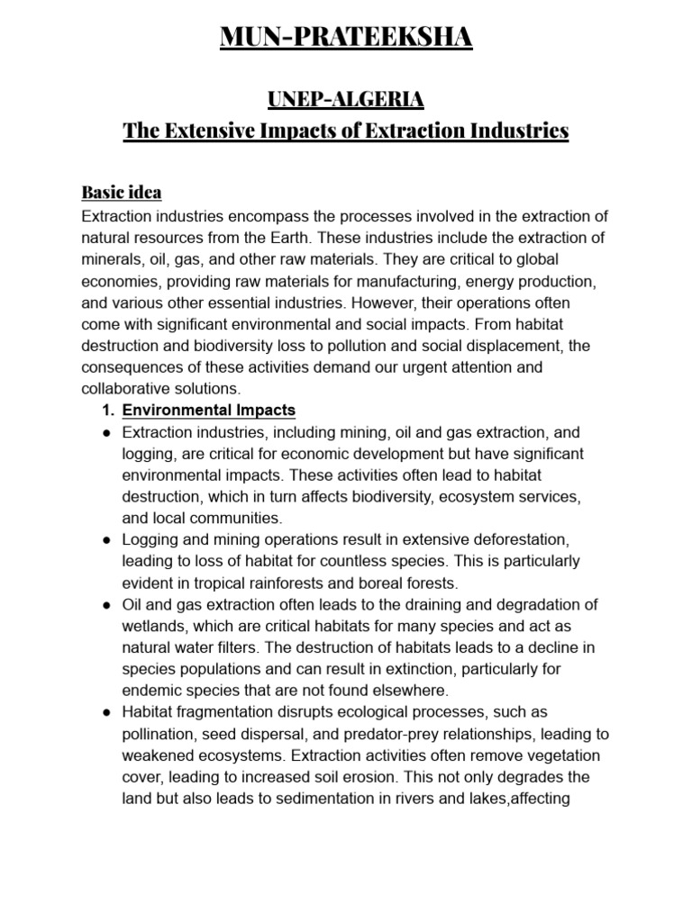 UNEP preparation MUN | PDF