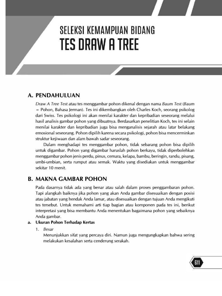 Tes Draw A Tree - Psikotes CPNS 2023 | PDF