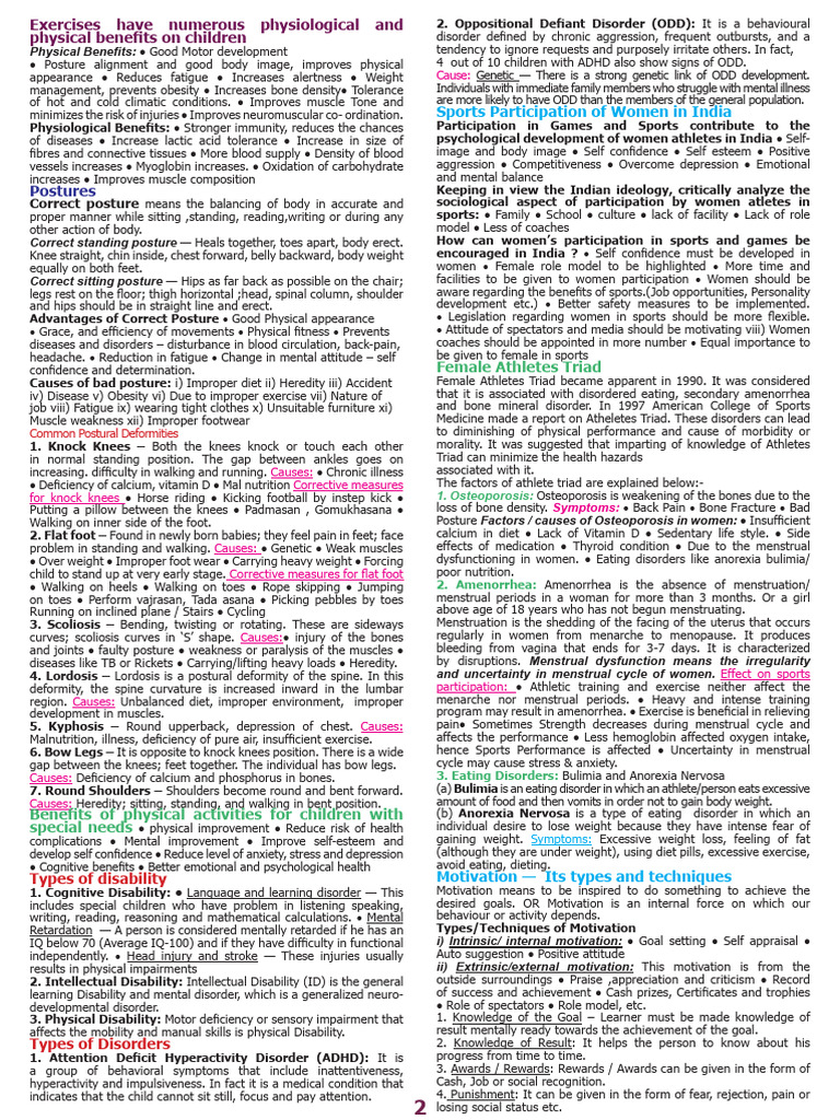 Physical Education Notes by Subhash Dey 5 | PDF