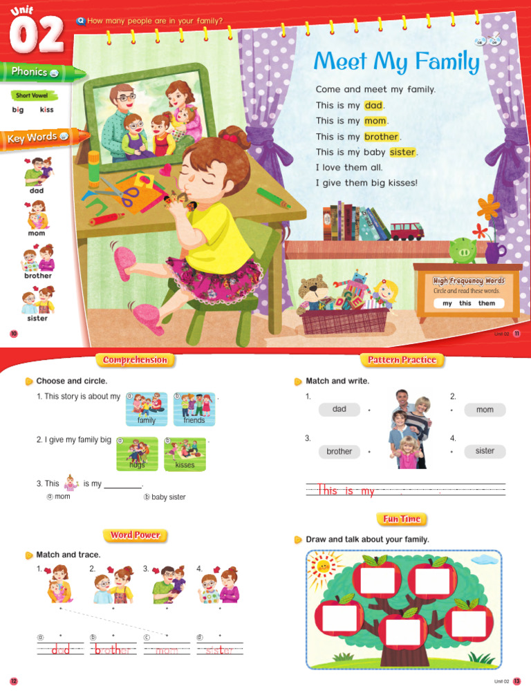 54 Unit 2 Family - REading Sketch | PDF