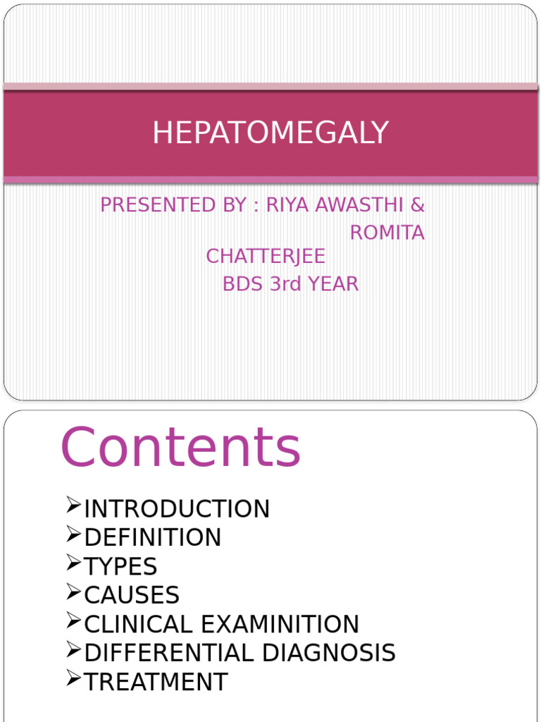 Hepatomegaly | PDF