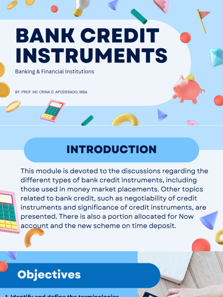 Module 5 6 Bank Credit Instruments | PDF