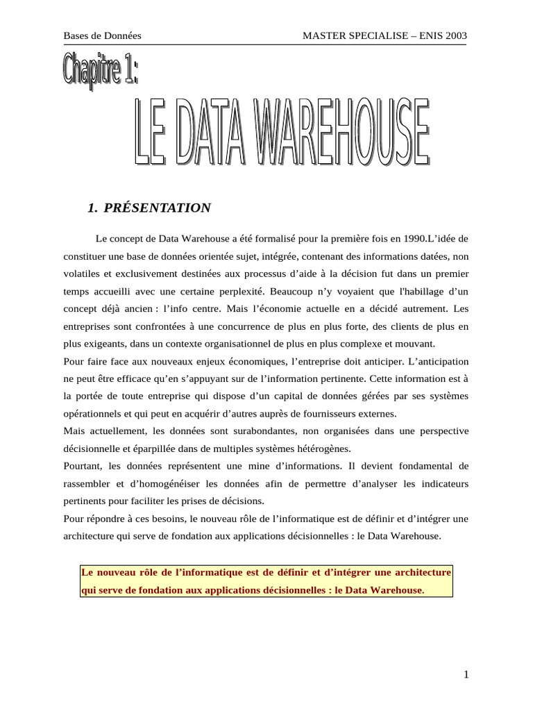 Data Warehouse | PDF