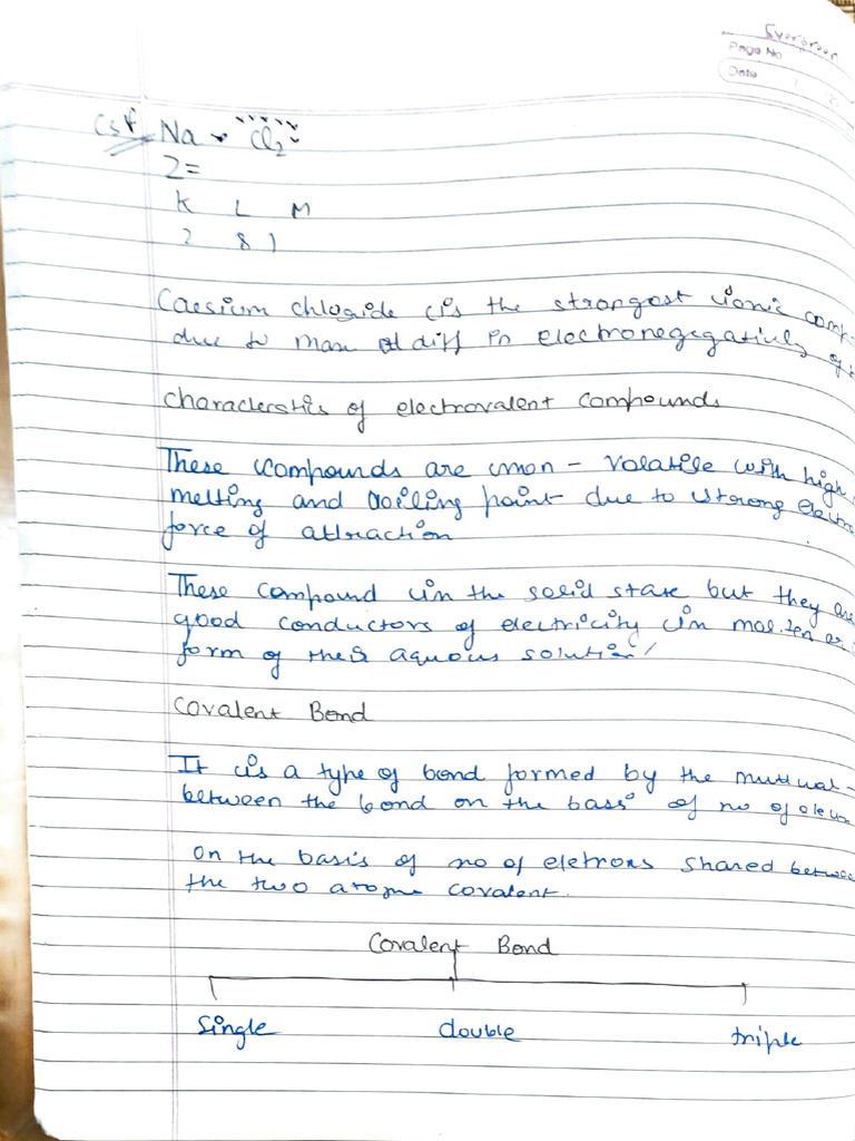 Chemistry Work | PDF