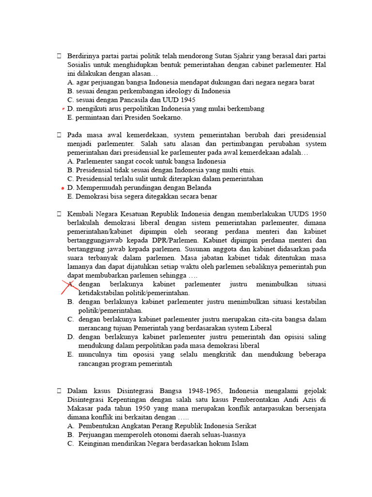 Lat. Soal Sej - Indo Xii | PDF Lat. Soal Sej - Indo Xii | PDF