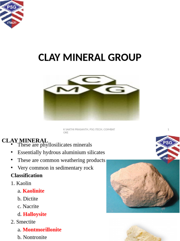 Clay Mineral Group | PDF