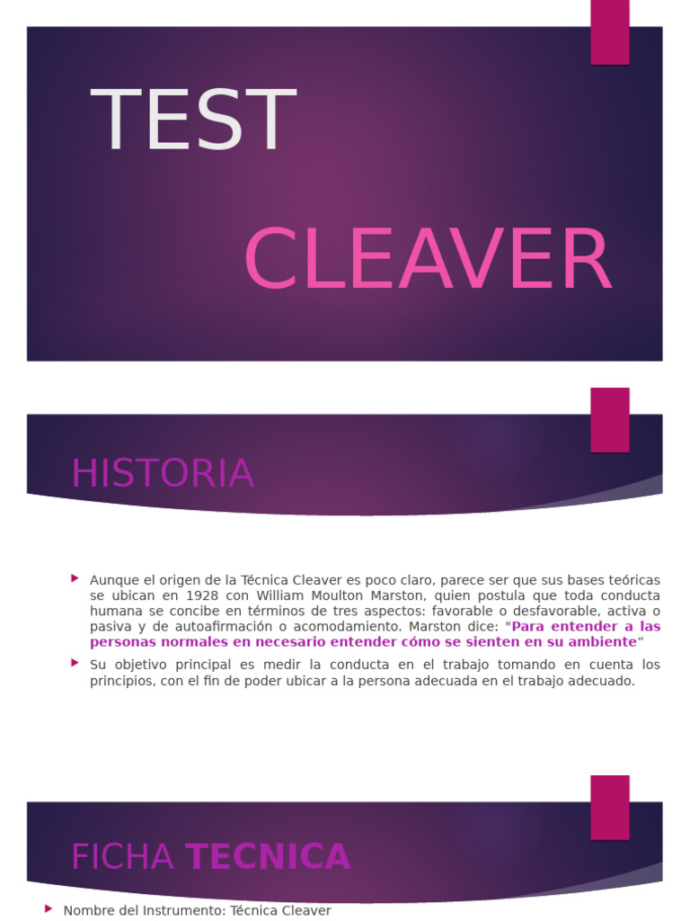 Cleaver Test for Workplace Fit | PDF | Semantic Units | Self-Improvement