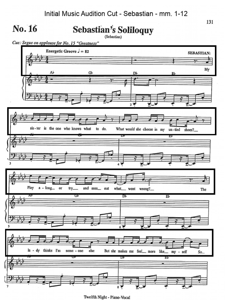 #16 Sebastian's Soliloquy - Sebastian Initial Cut | PDF
